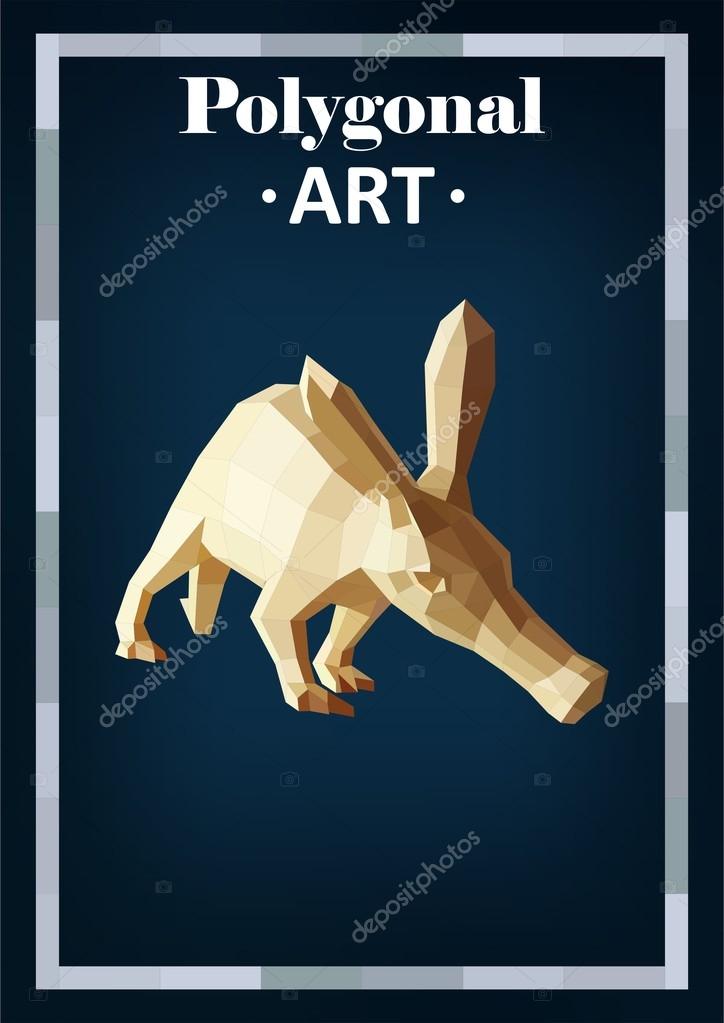 Polygonal animals. Polygon anteater Stock Vector Image by ©marina9943 ...