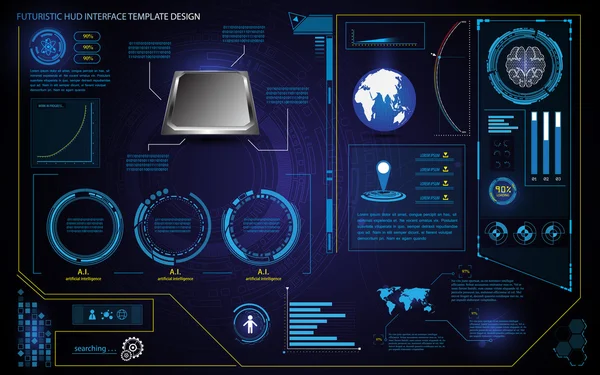 Hud intelligence interface data computing Stock Vector Image by ©pixtumz@hotmail.com #124820136