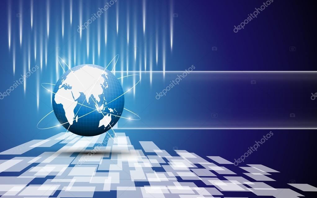Globe perspective technology background Stock Vector Image by ©pixtumz ...