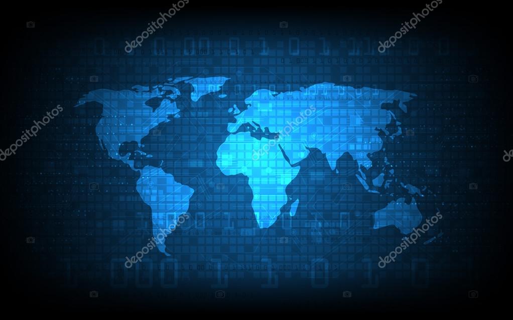 Digital globe world map background Stock Vector Image by ©pixtumz ...