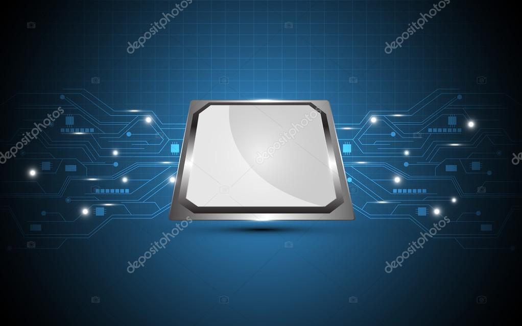 Processor digital technology background Stock Vector Image by ©pixtumz ...