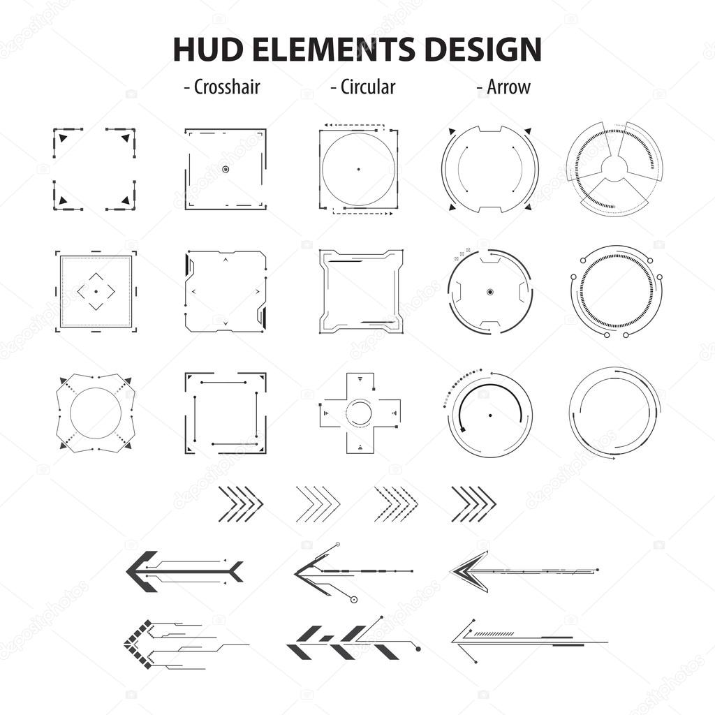 Icons technology hud elements Stock Vector Image by ©pixtumz@hotmail ...