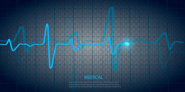 Cardiology concept with pulse rate diagram. Medical background with ...