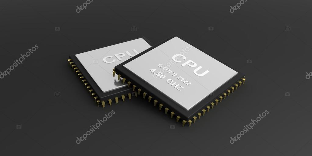 3d rendering two cpu processors — Stock Photo © gioiak2 #122554750