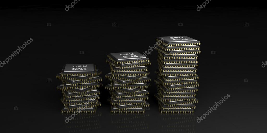3d rendering cpu processors stack — Stock Photo © gioiak2 #122561942
