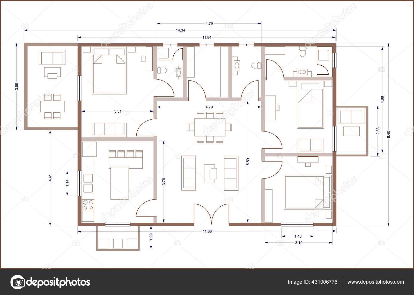 Real Estate Housing Project Construction Concept Residential Building ...