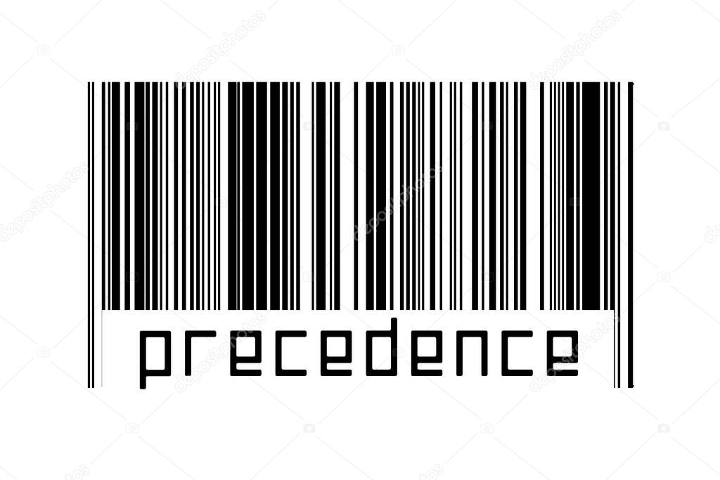 Concepto de digitalización. Código de barras de líneas horizontales ...