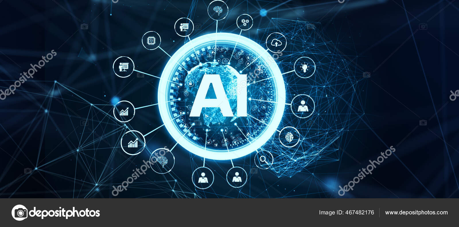 Learning Artificial Intelligence Concept Business Modern Technology ...