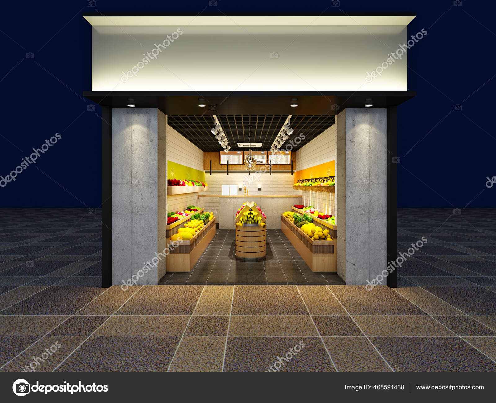 Render Supermarket Grocery Stock Photo by ©mtellioglu 468591438