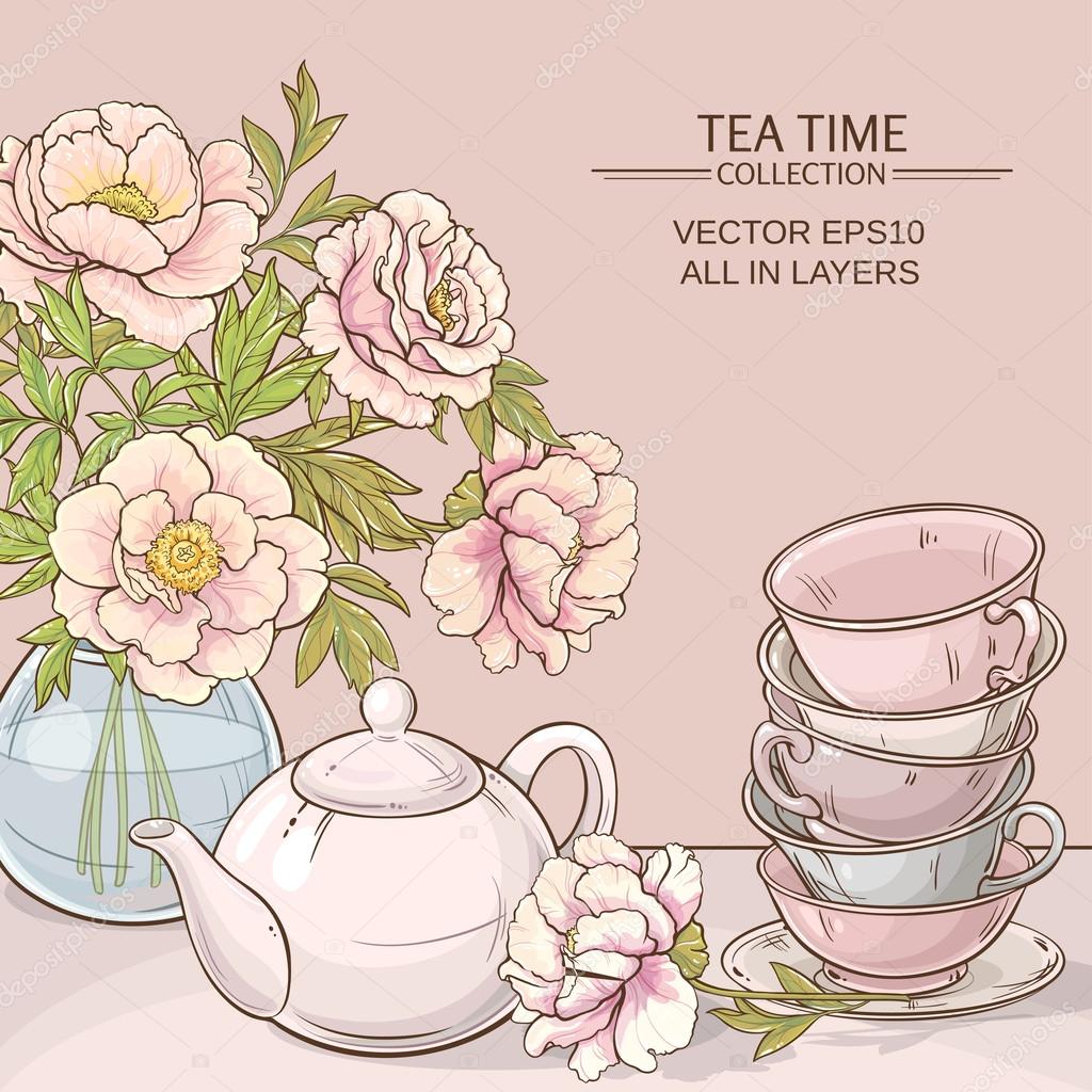Tea time color illustration Stock Vector Image by ©cuttlefish84 #121076946