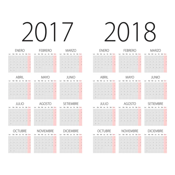 2017 2018 calendar Stock Vectors, Royalty Free 2017 2018 calendar ...