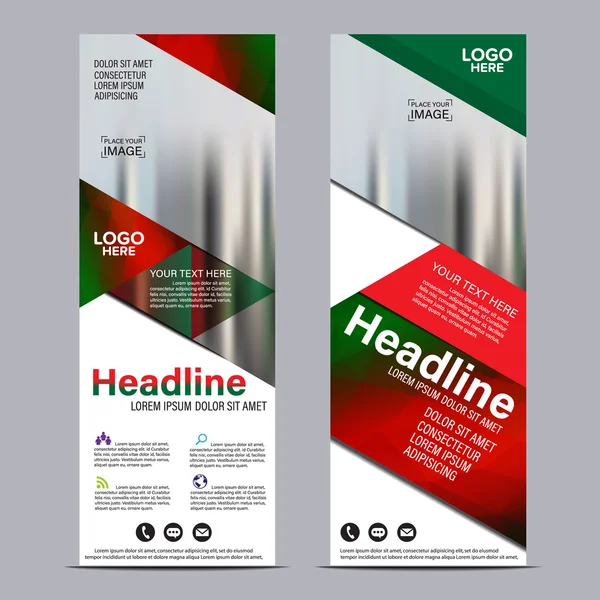 Roll up layout template. flag flyer banner backdrop design. vector ...