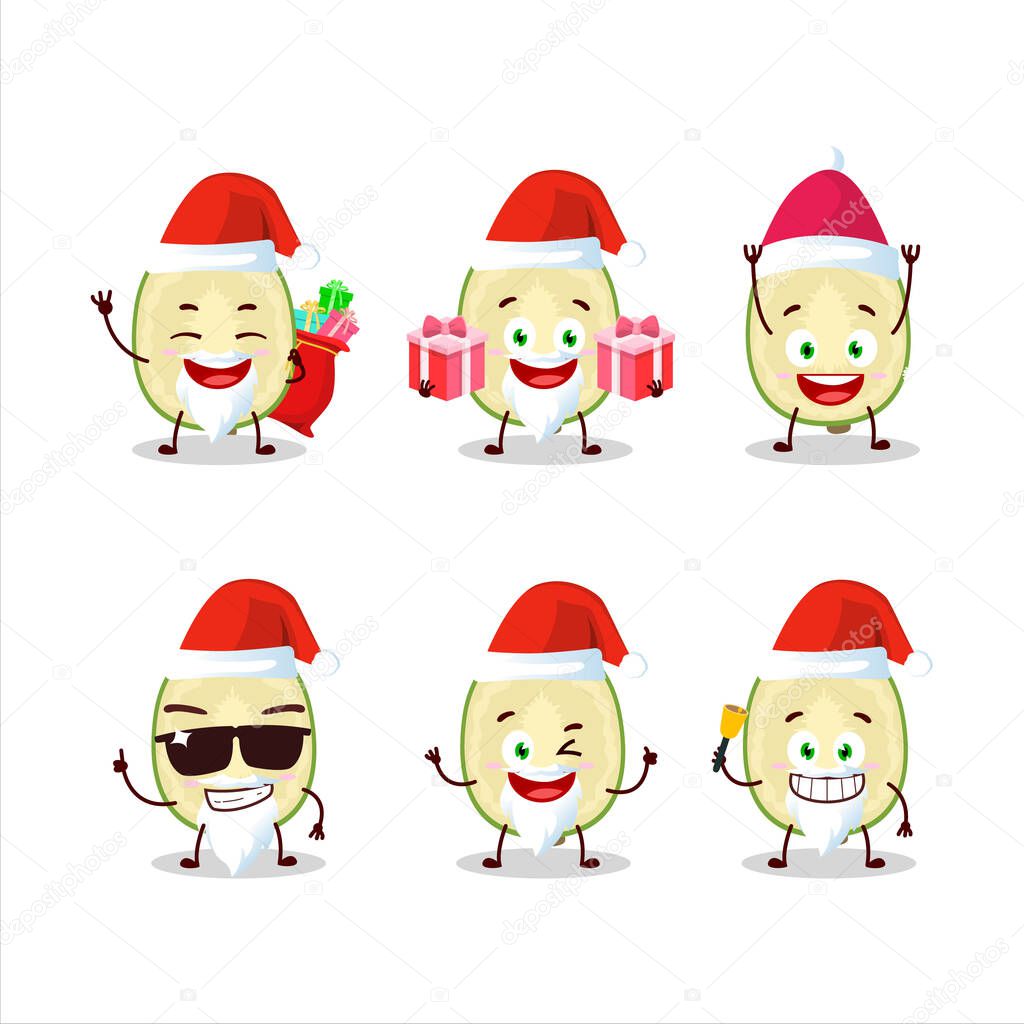 Emoticones de Santa Claus con rebanada de personaje de dibujos animados ... Emoticones de Santa Claus con rebanada de personaje de dibujos animados ...