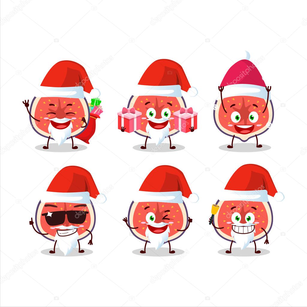 Emoticones de Santa Claus con rebanada de personaje de dibujos animados ... Emoticones de Santa Claus con rebanada de personaje de dibujos animados ...