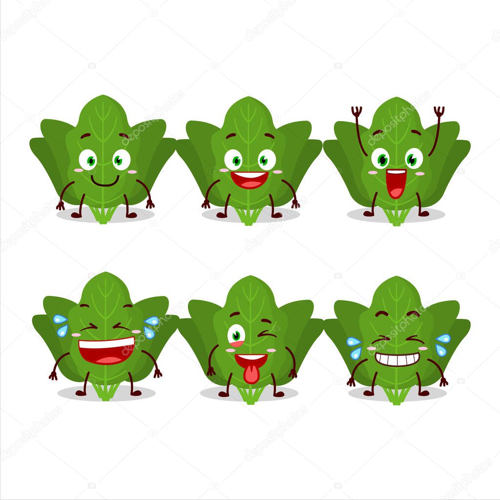 Personaje de dibujos animados de espinacas con expresión de sonrisa ...