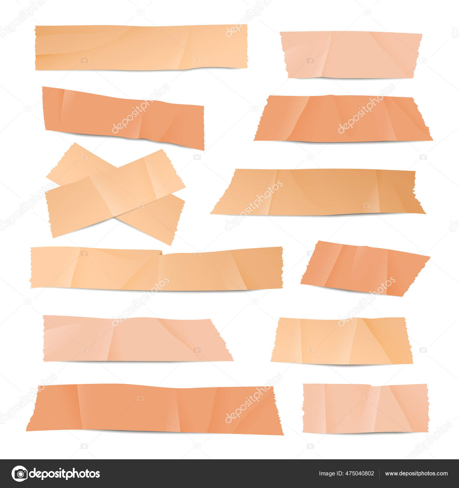 Sticky patch or plaster elements set, vector Stock Vector Image by ...