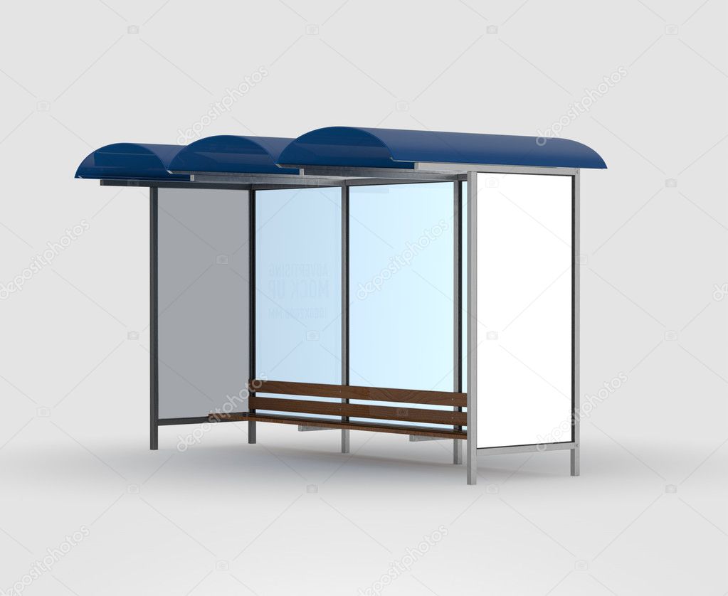 Bus stop isolated — Stock Photo © M_Studio #122494026