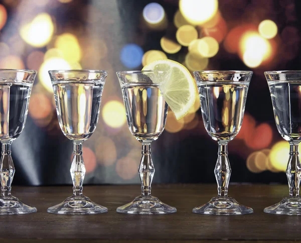 Alcohol glass set with background — Stock Photo © M_Studio #123253200