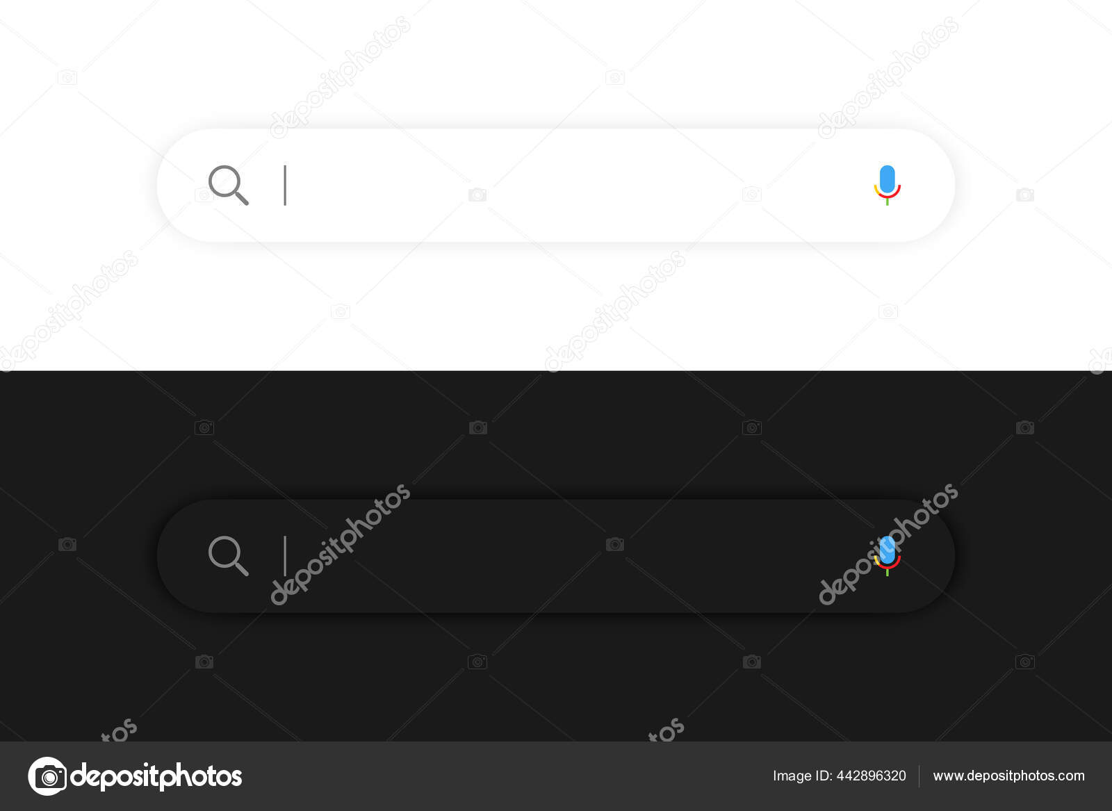 Search Bar Google Search Window Shadow White Background Vector ...