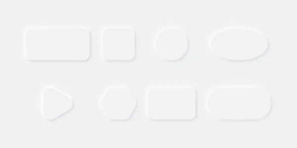 Neumorphic App Light UI Design Elements Set Vector Stock Vector Image ...