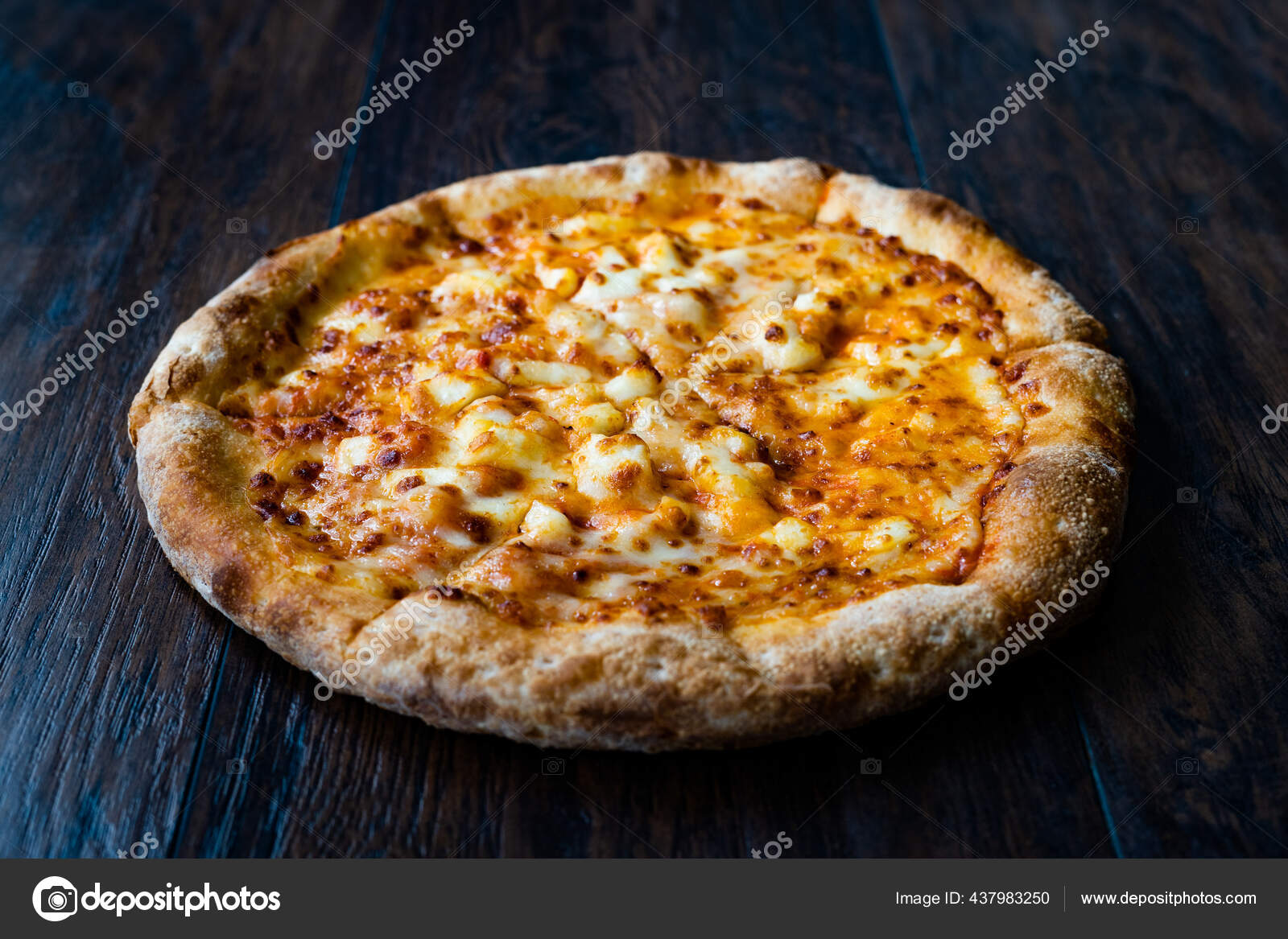 Pizza Quattro Formaggi Four Cheese Pizza Wooden Surface Ready Eat Stock Photo by ©Alp_Aksoy ...