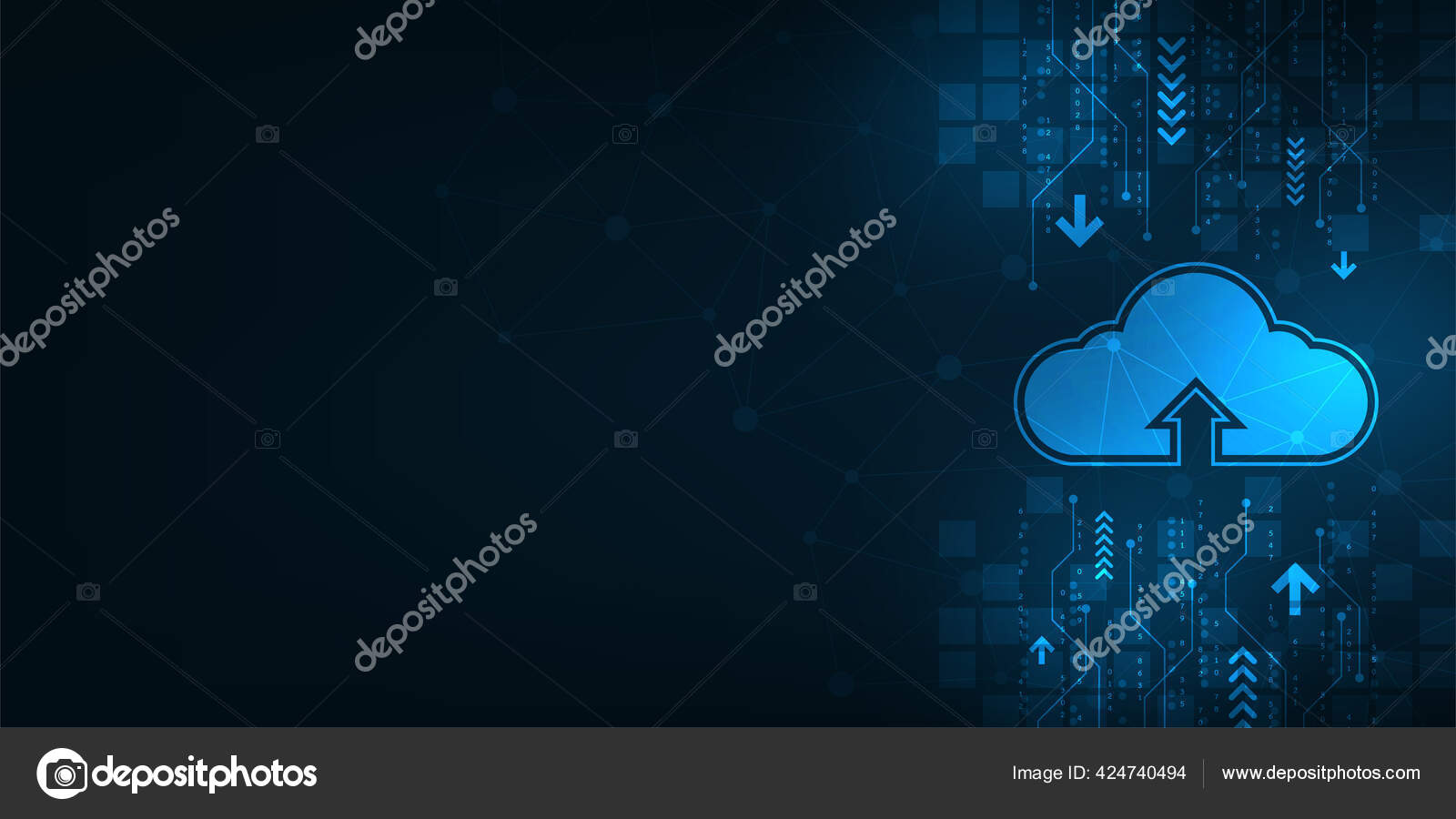 Cloud Interface Shows Data Uploading Internet Stock Vector Image by ©phai.analog@gmail.com ...