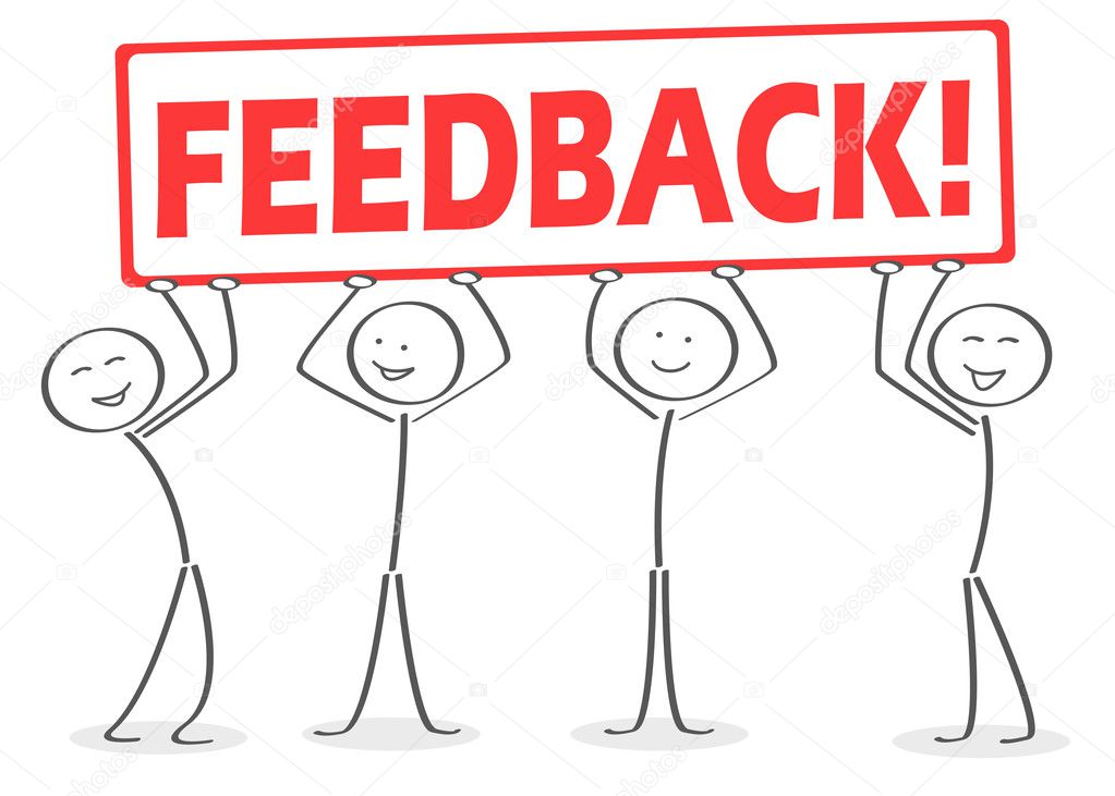 Stickman with red feedback sign Stock Vector by ©rosifan19 119230278