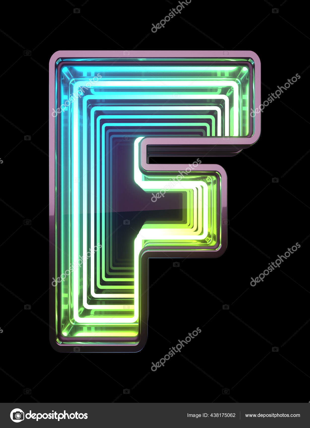 Infinity Neon Font Minth Light Letter Stock Photo by ©vrender 438175062