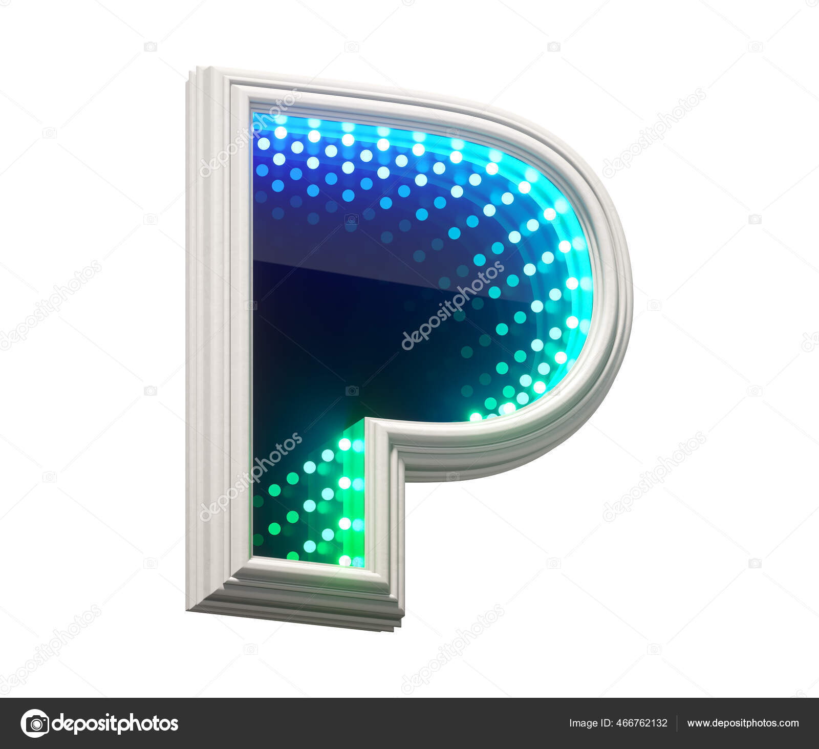 White Frame Infinity Lighting Font Letter — Stock Photo © vrender ...