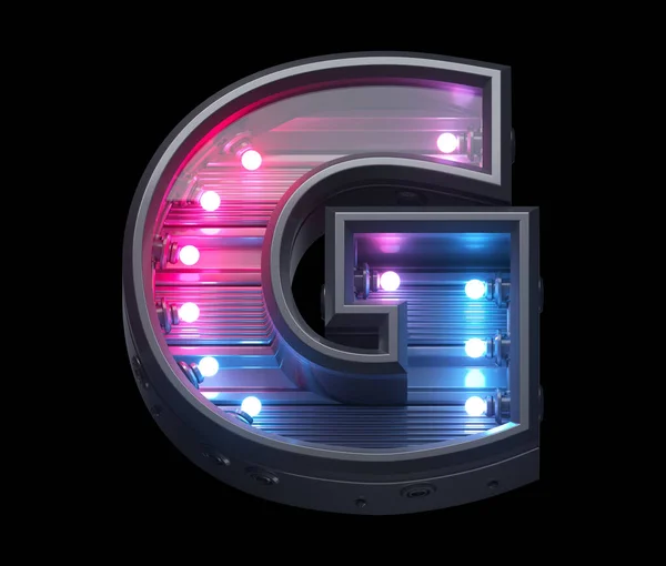 Chrom Neon Spiegel Schrift Buchstabe – Stockfoto © vrender #466757784