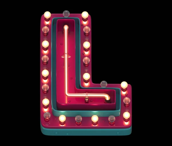 Letter Neon Light Font Stock Photo by ©vrender 483497120