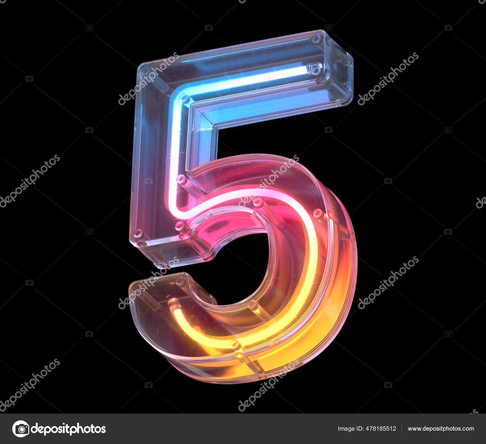 Number Sign Neon Light — Stock Photo © vrender #478185512
