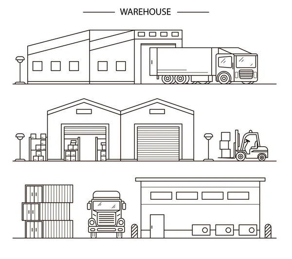 Cartoon Warehouse Distribution Logistics. Vector Stock Vector Image by ...
