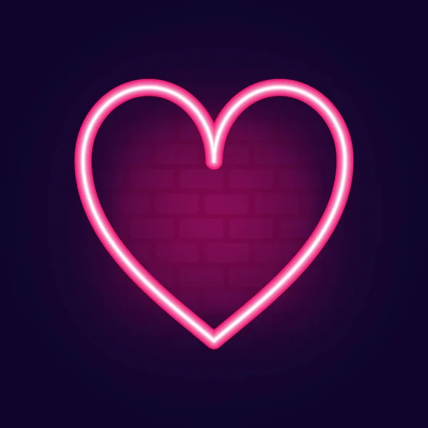 Corazon neon imágenes de stock de arte vectorial | Depositphotos