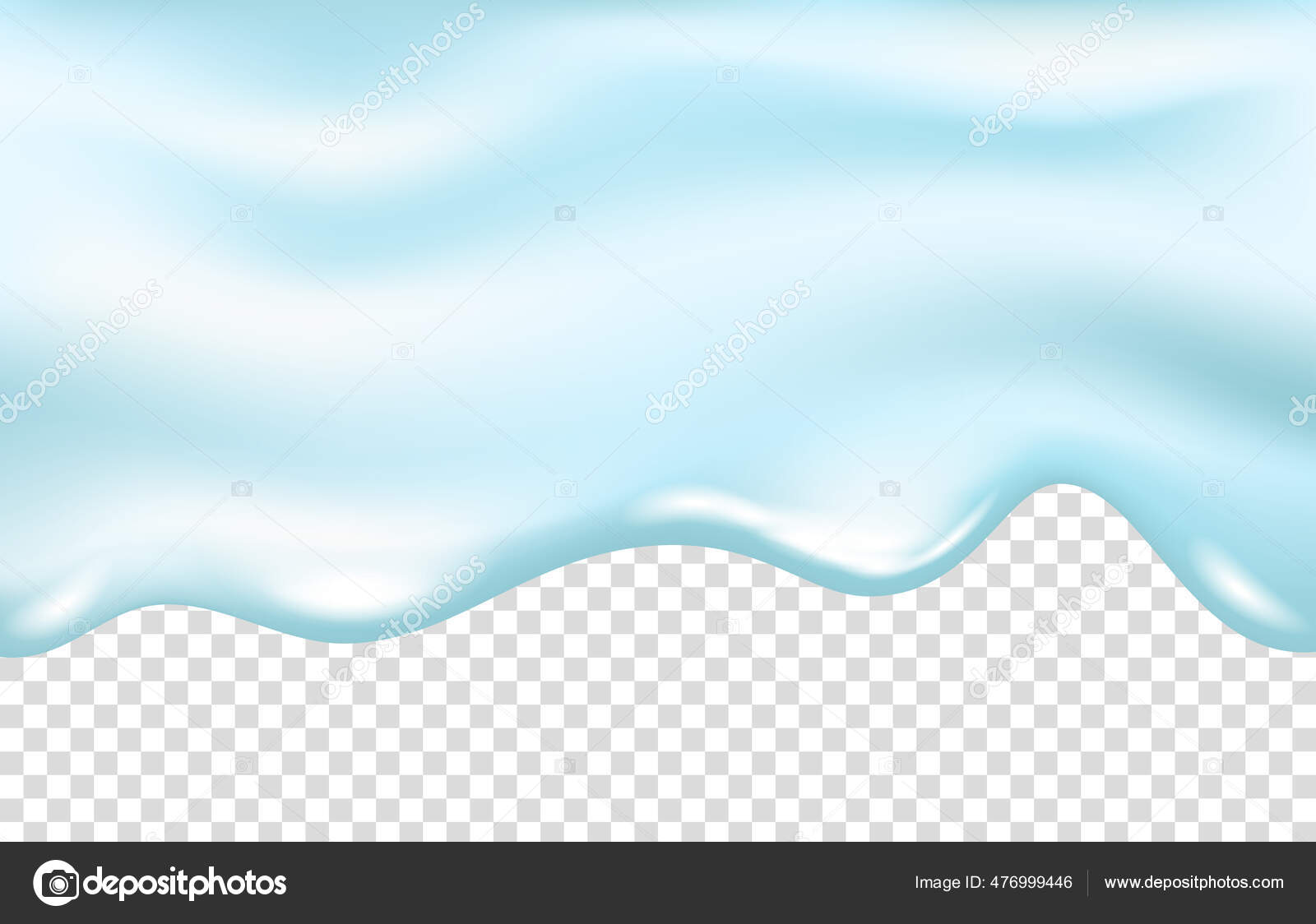 Dripping Water Isolated Transparent Background Blue Paint Slime Drip ...