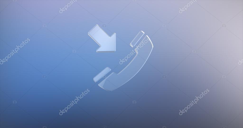 Phone Call Glass 3d Icon — Stock Photo © MediaStore #123230456