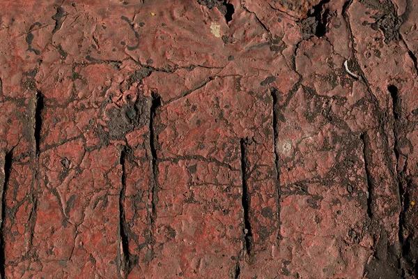 Background of tar and heavy paint, rust red and dark brown industrial ...