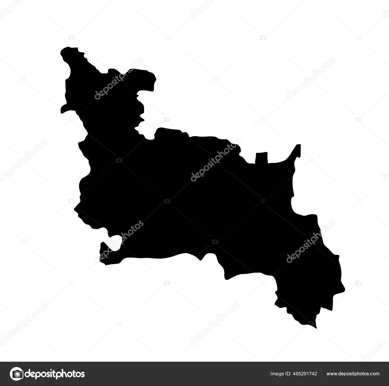 French Territory Lower Normandy Map Vector Silhouette Illustration ...