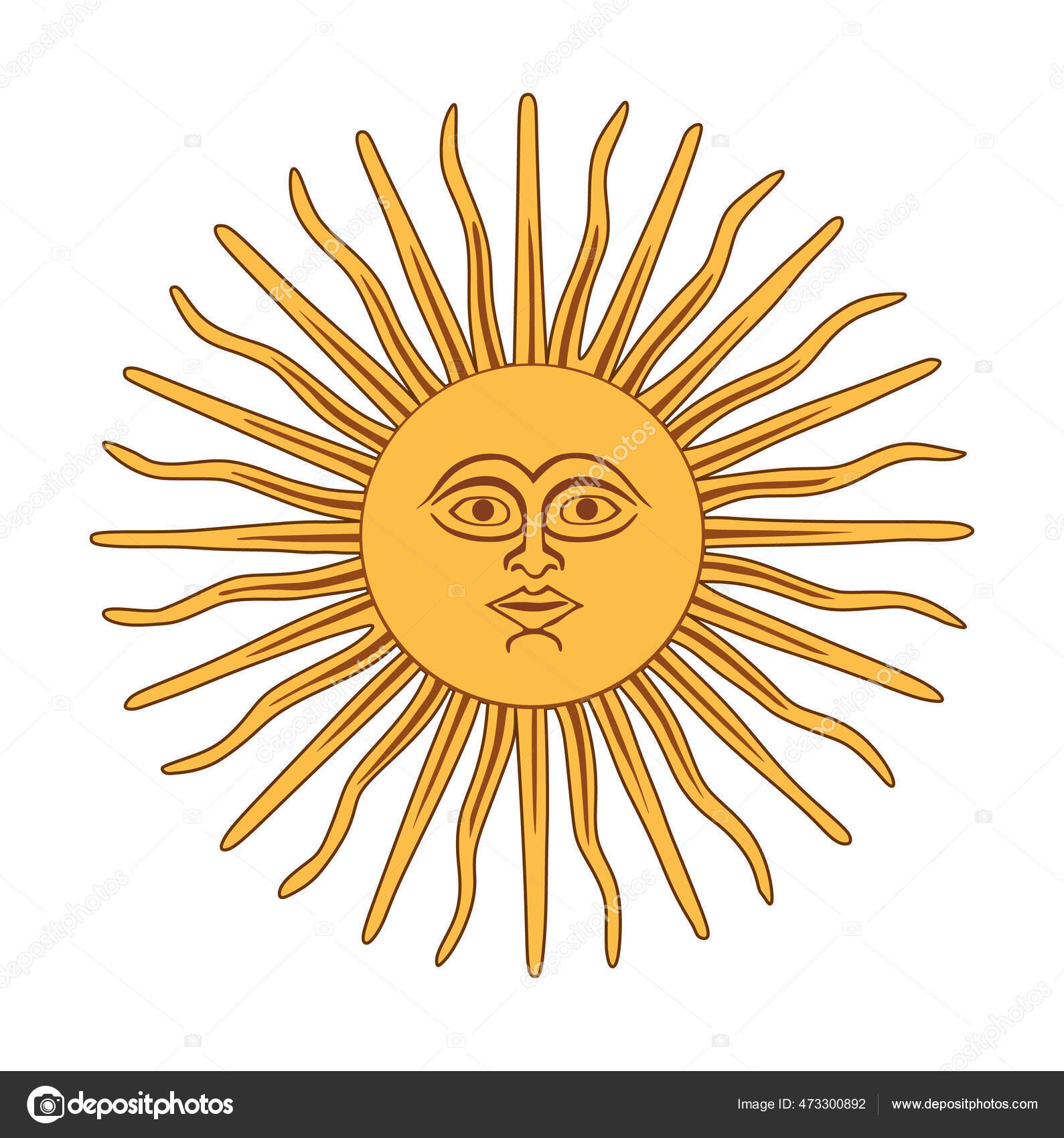 Inca Sun God Symbol