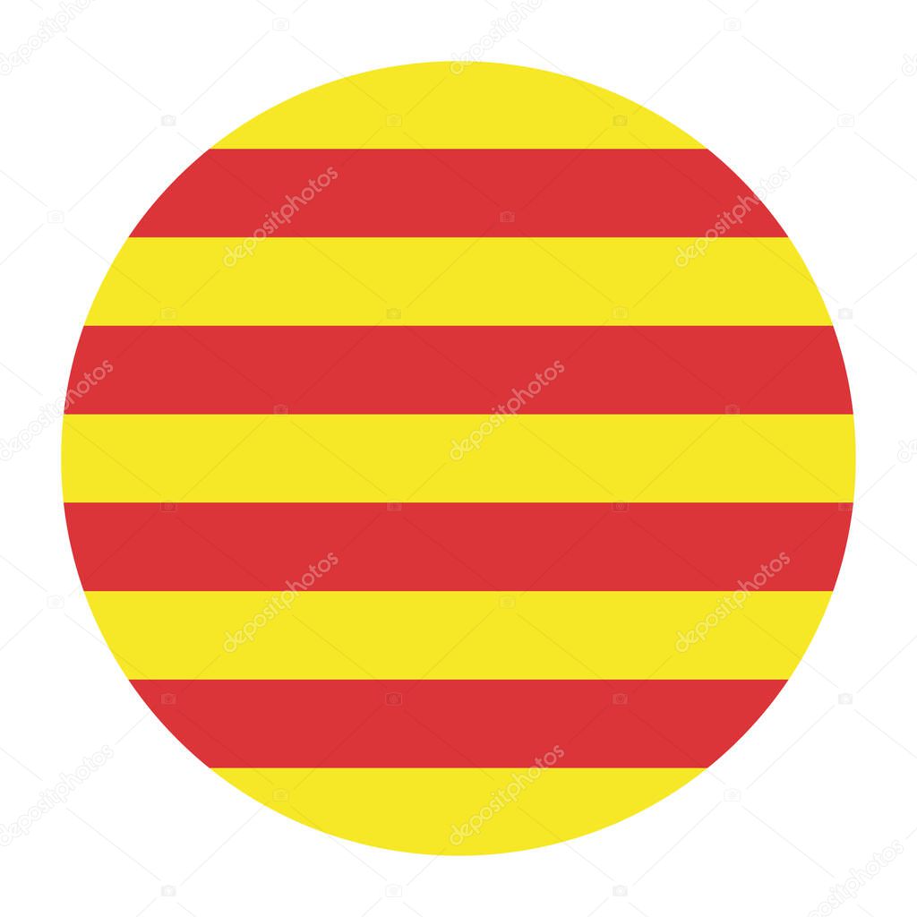Bandera de Catalu a vector bandera. Bandera c rculo Catalu a vector ...