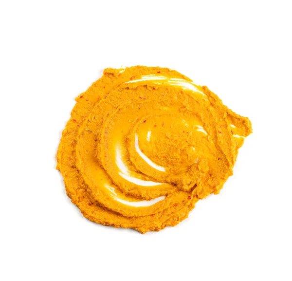 Orange Hummus Smear Isolated Spicy Tahini Spread Tomato Chutney Squash ...