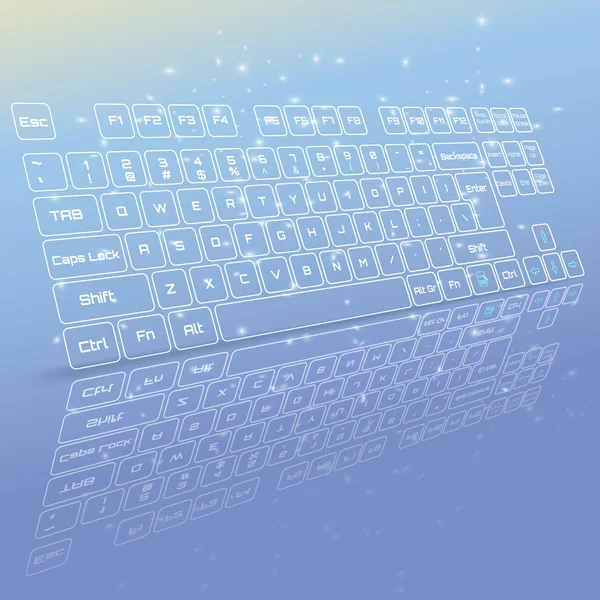 Virtual keyboard in perspective — Stock Vector © icefront #7123914