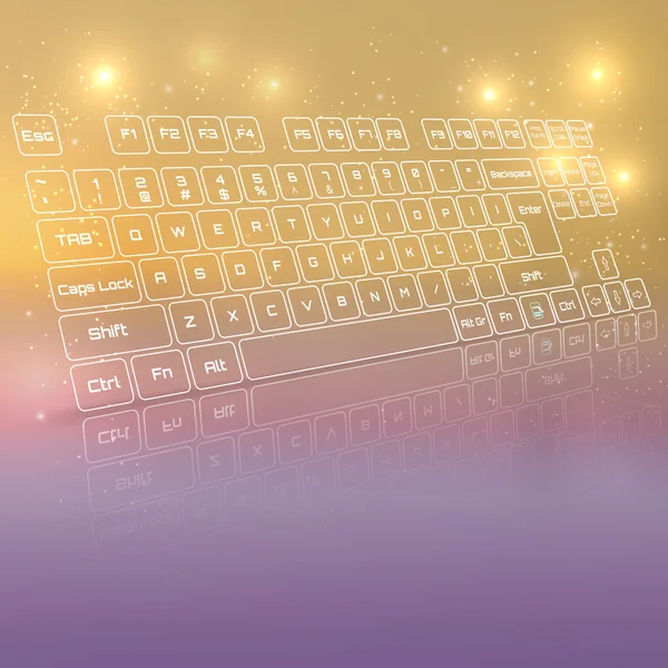 Virtual keyboard in perspective — Stock Vector © icefront #7123914