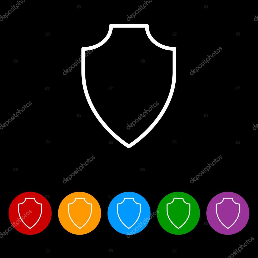 Simple Shield icon Stock Vector Image by ©PPVector #120410924