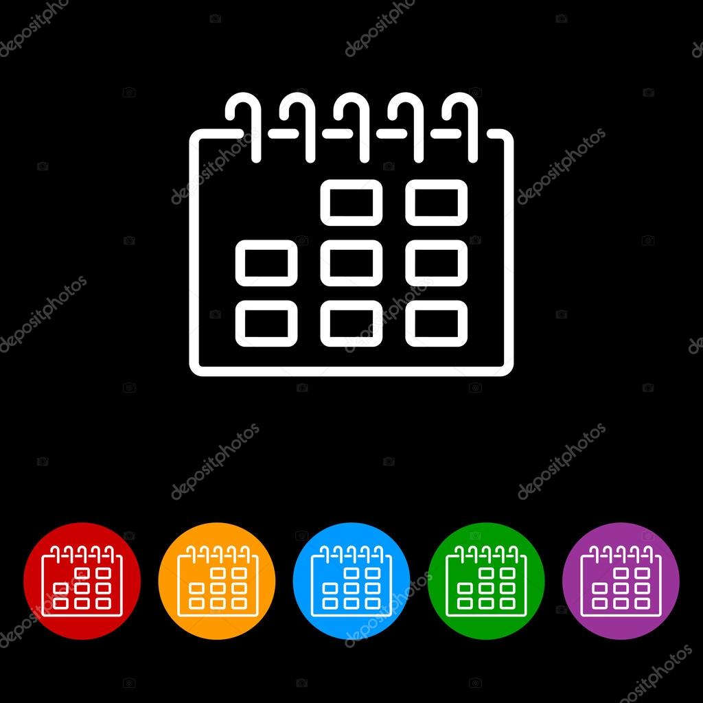 Icono de calendario simple Vector de stock #120414924 de ©PPVector