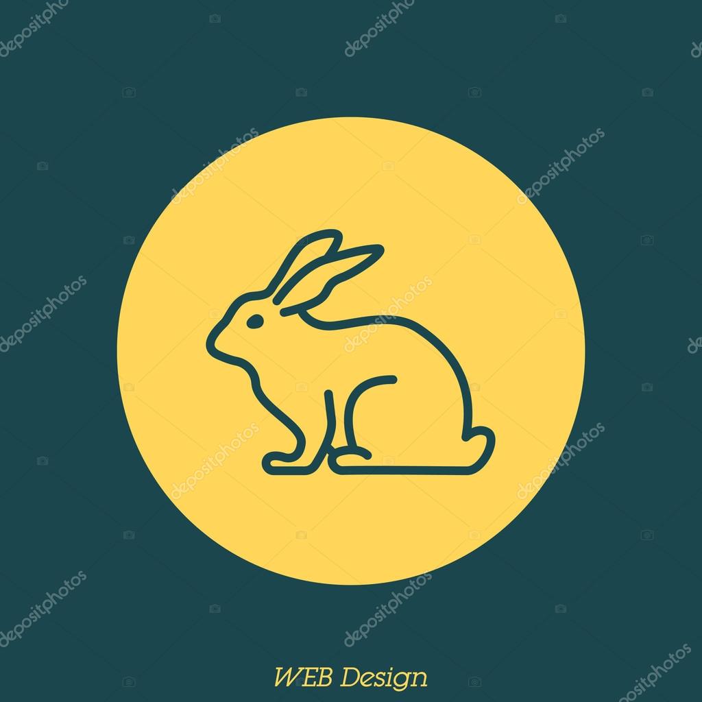 Rabbit, animal icon Stock Vector by ©PPVector 120416244