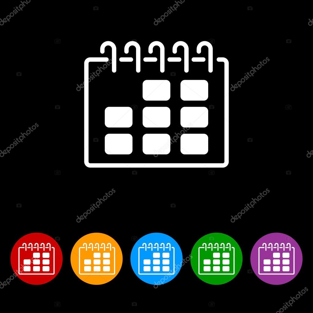 Simple Calendar icon Stock Vector by ©PPVector 120418012
