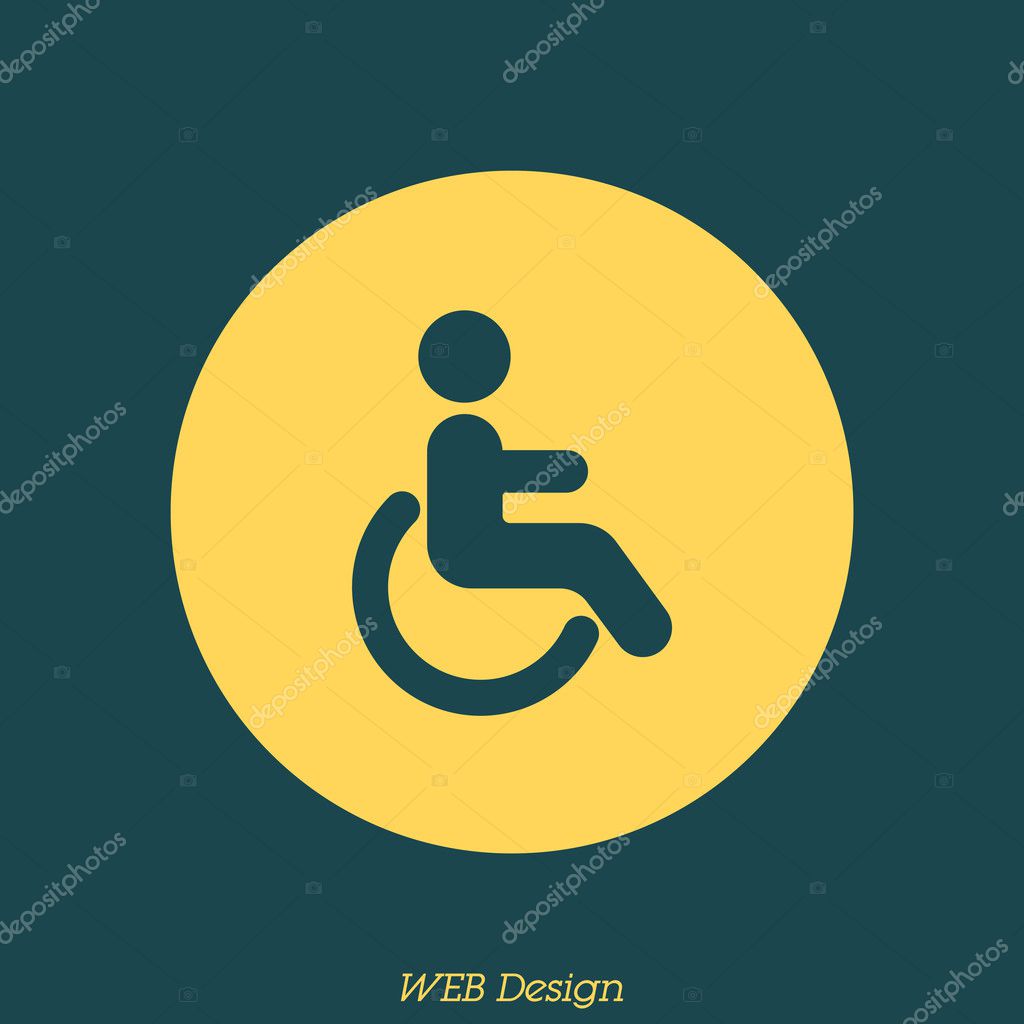 Disabled human icon Stock Vector by ©PPVector 120422222