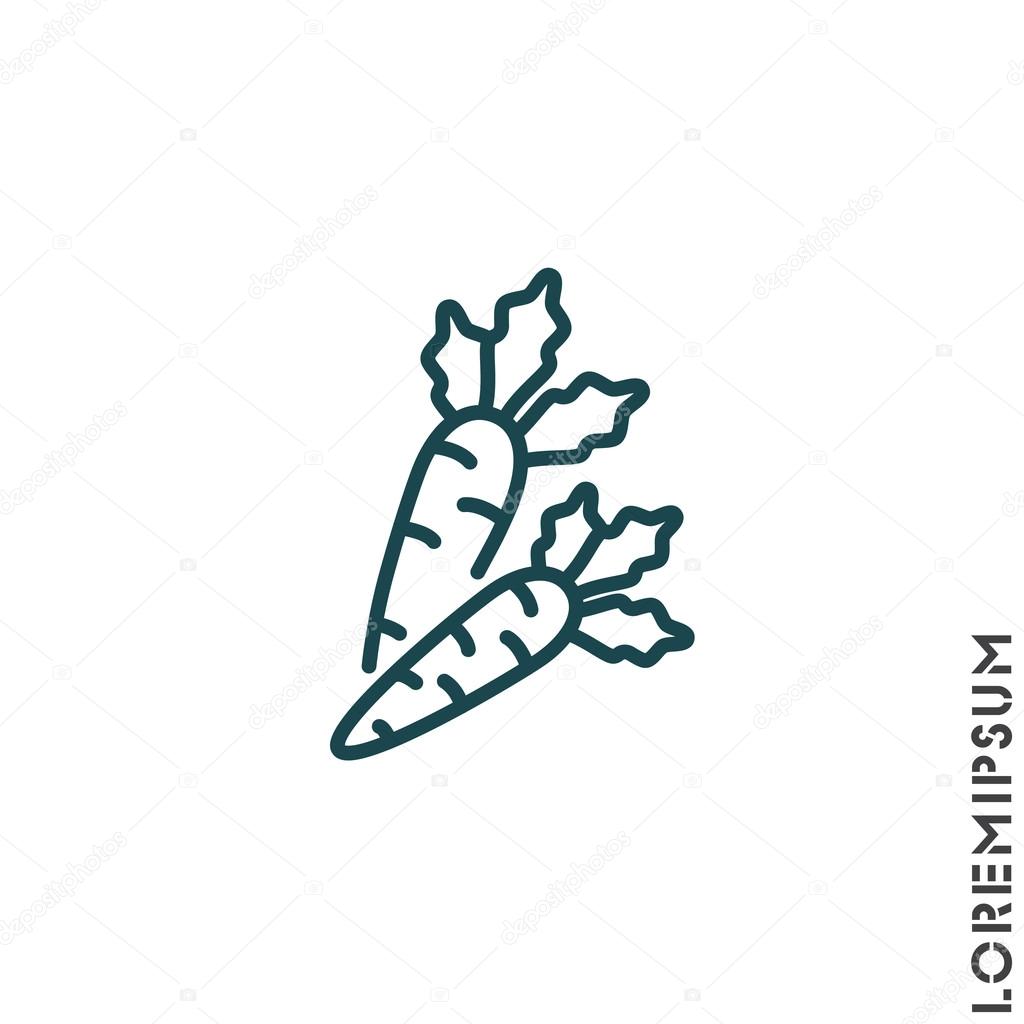 Two Carrots icon Stock Vector by ©PPVector 120424554