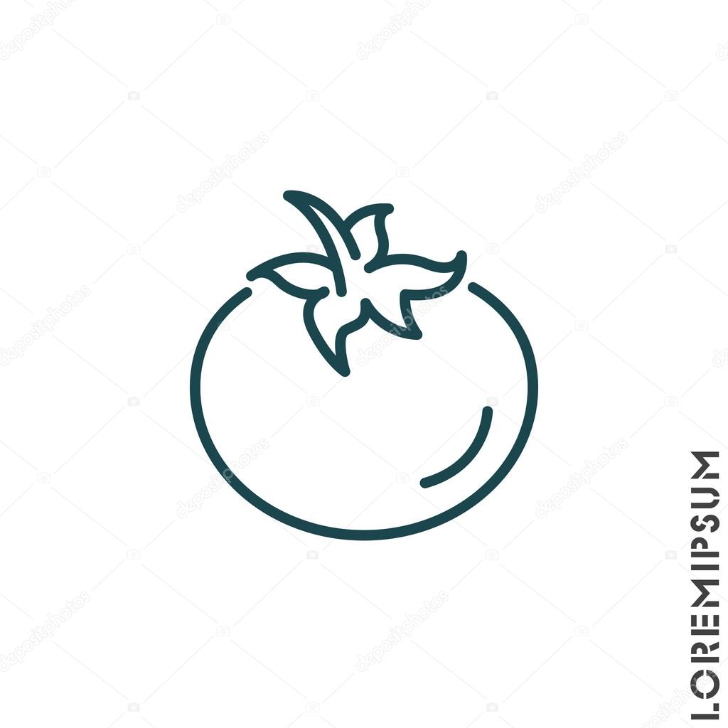 Simple Tomato icon Stock Vector Image by ©PPVector #120426498